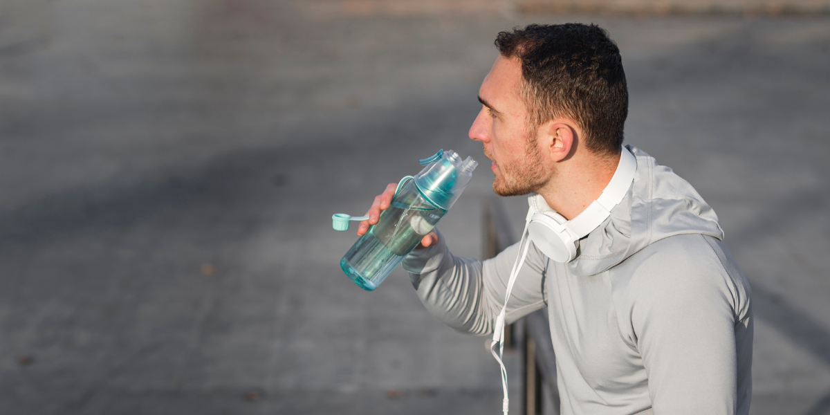 quickly drinking water