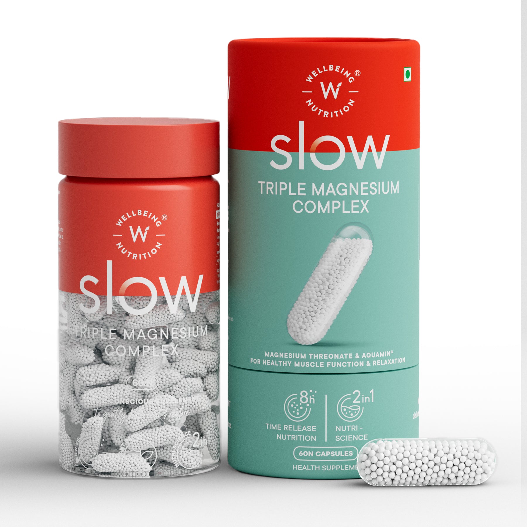 Slow Triple Magnesium Complex Capsules | Wellbeing Nutrition