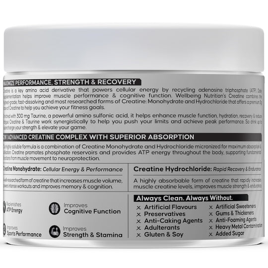 Buy Best Creatine Monohydrate Powder 300mg | HPLC Tested