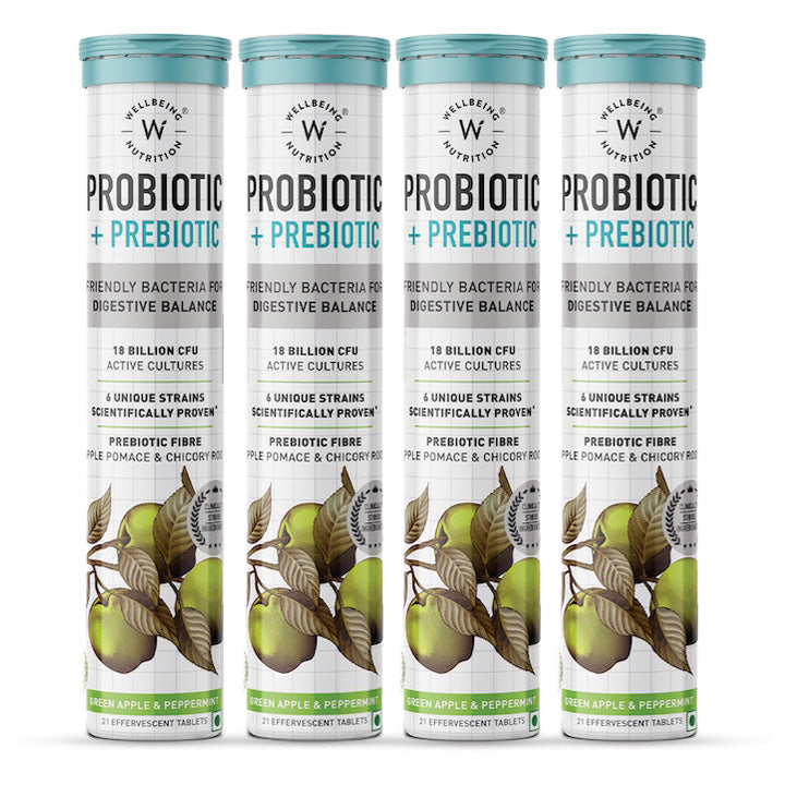Buy Best Prebiotic & Probiotic Tablets in India | Wellbeing Nutrition